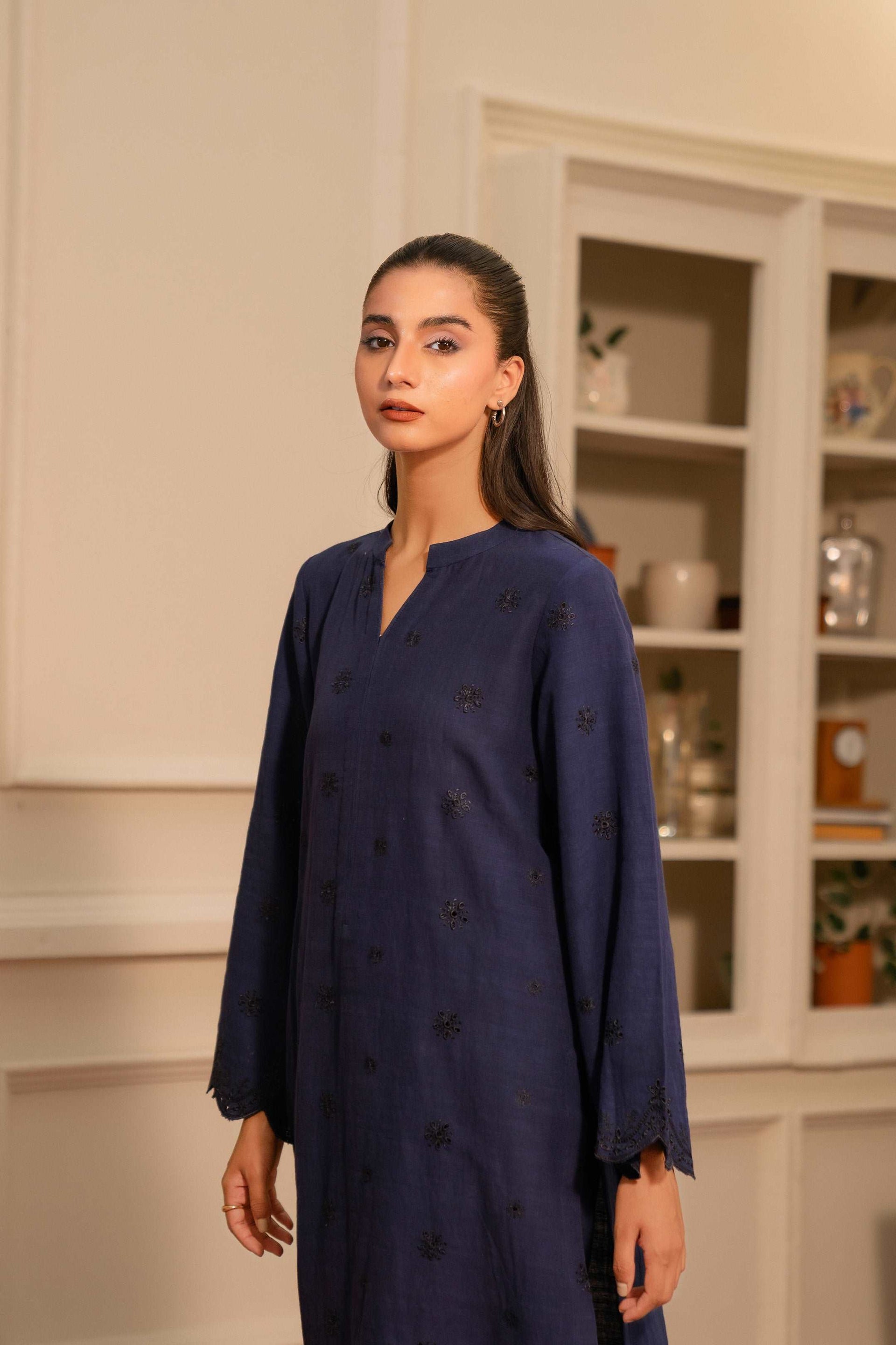 2 Piece Embroidered Karandi Suit