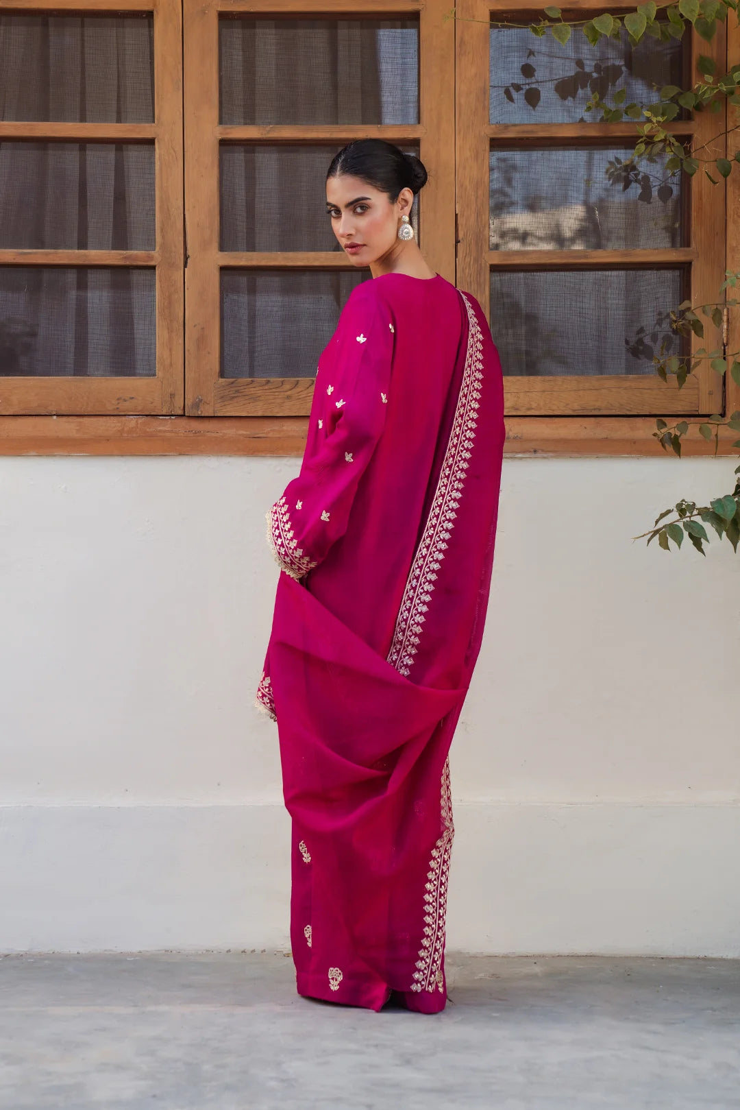 3 Piece Linen Embroidered Suit – Beyond East Official
